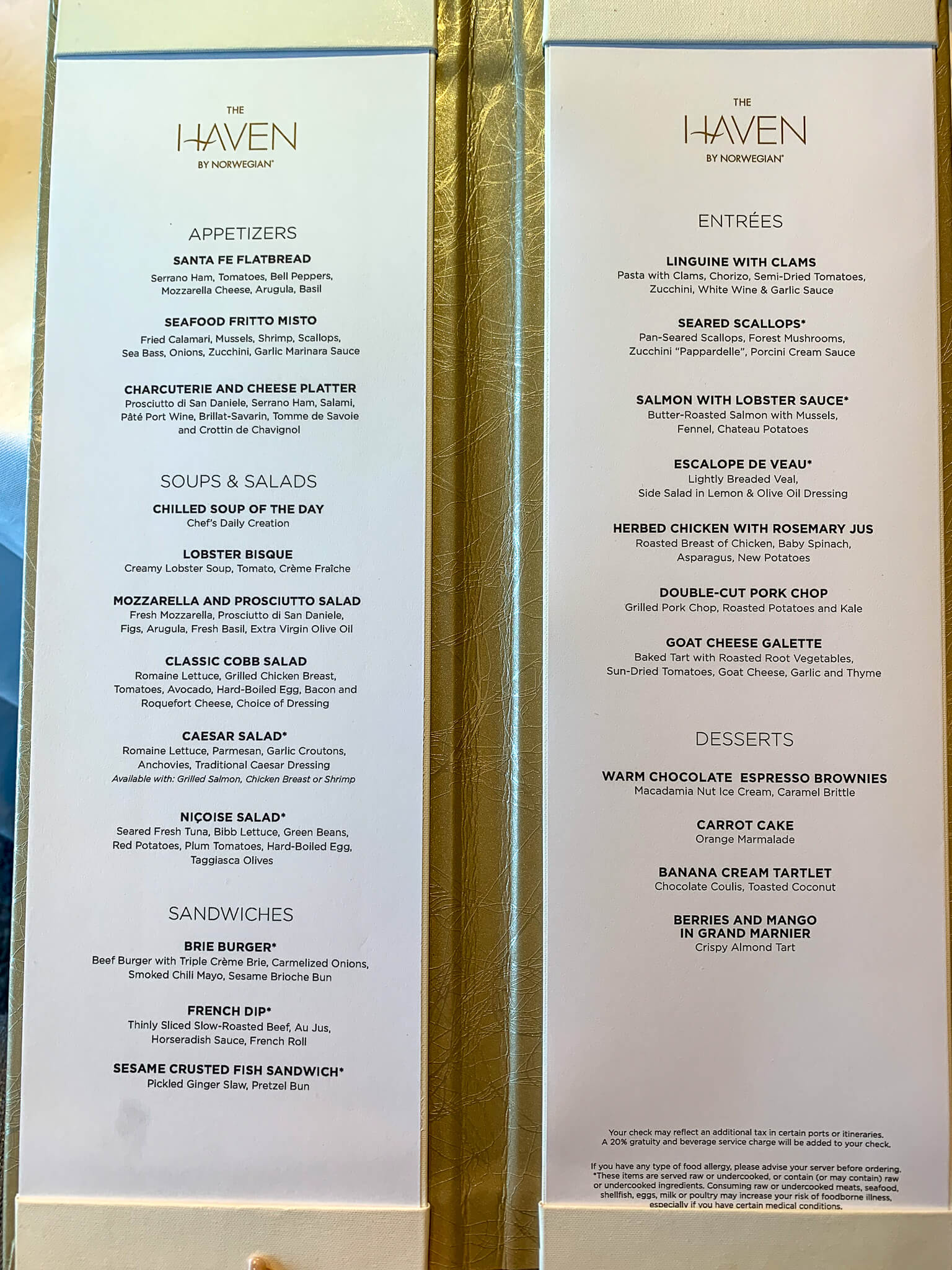 The Haven Restaurant on Norwegian Bliss